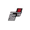 Logo S50 N foil / autocollant rouge Simson S50 | MAXISCOOT