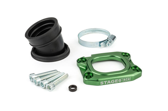 Intake Manifold Stage6 360° AM6 / Derbi green for PWK 30 - 34mm | MAXISCOOT