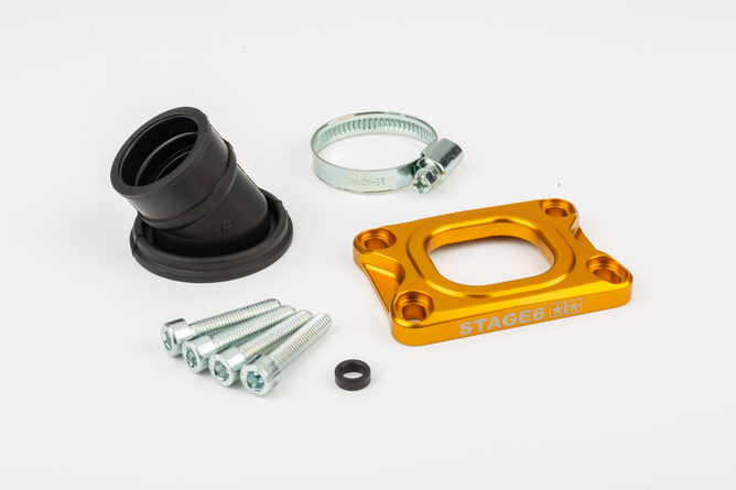 Intake Manifold Stage6 360° AM6 / Derbi gold for CP Evolution | MAXISCOOT
