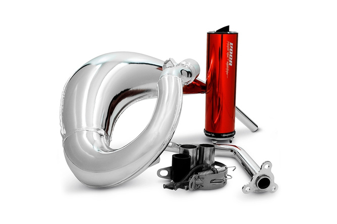 Exhaust Voca Cross Chromed 50 - 70 red Beta RR after 2021 | MAXISCOOT