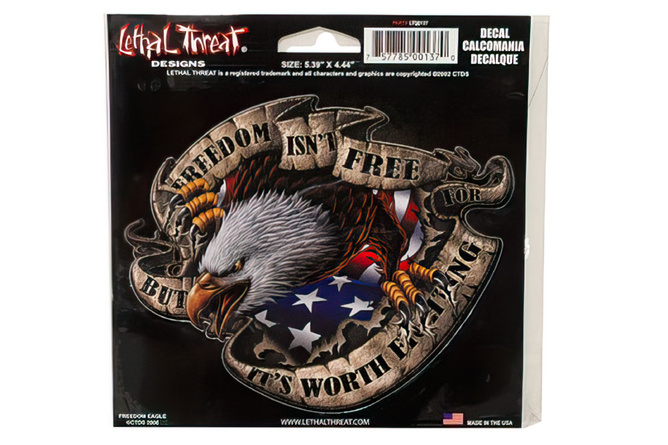 Lethal Threat Sticker "USA Eagle Freedom" (15x15cm) | MAXISCOOT